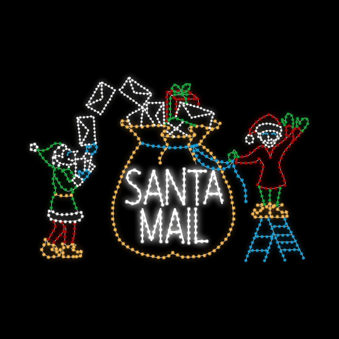 Elves Sorting Santa’s Mail (Animated) - Commercial Holiday Decor